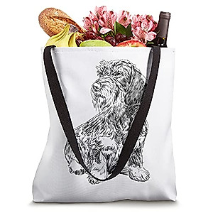 Sitting Dog Wirehaired Dachshund Tote Bag