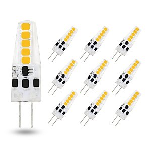 Lamsky G4 LED Bulb, 2W, 20W Halogen Replacement, 3000K Warm White, 10-Pack, Dimmable, Dustproof, Shockproof