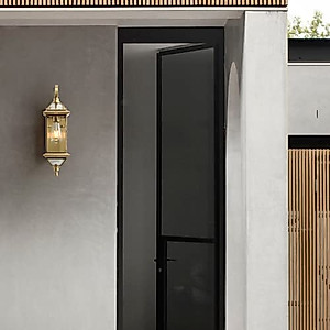 Milaii Outdoor Wall Light with Clear Glass Waterproof Exterior Light Fixtures Oil Rubbed Brass 18.5 inch Copper Wall Mount Lights for for Patio Garage Front Porch (Bulb not Included)