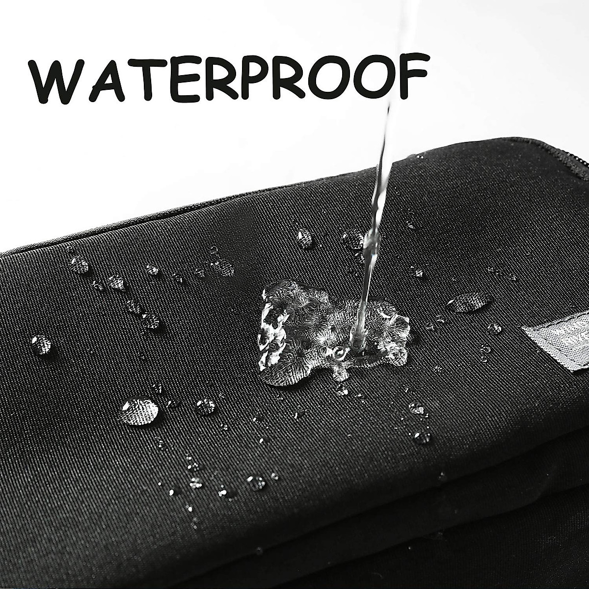 FUNKESH Mens Toiletry Bag Waterproof Organizer Bag Travel Shaving Dopp Kit Perfect Travel Accessory Gift (Black)