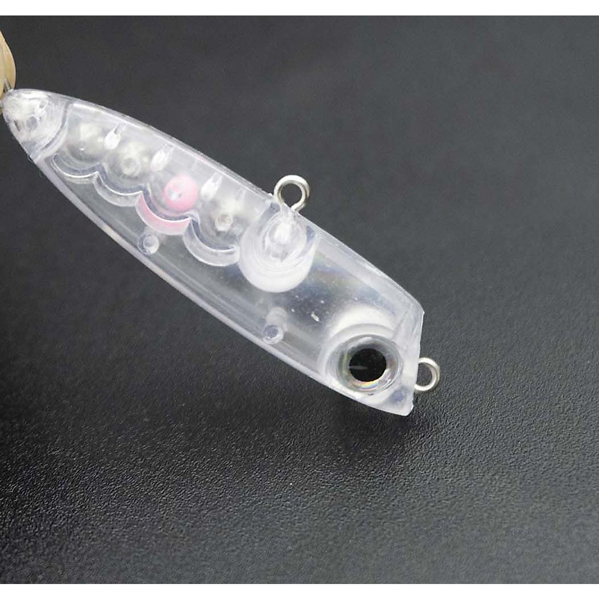 10PCS Unpainted Lure Blanks 2.81g 4.8cm with Free 6mm Eye Crankbait Simulation Blank Body Clear Hard Baits Trout Salmon Minnow Lure Popper Lures Topwater Freshwater 8440