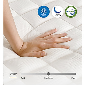 ADDNUSS King Size Mattresses,14 Inch Hybrid King Mattress in a Box, Gel Memory Foam and Pocket Coils Innerpring Mattresses for Pressure Relief,Medium Plush,Motion Isolation,CertiPUR-US.