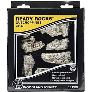 Woodland Scenics Ready Rocks-Outcroppings 1, Transparent
