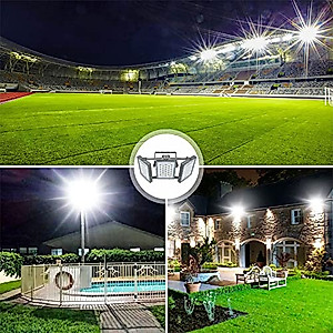 STASUN LED Flood Light Outdoor, 150W 13500lm Outdoor Lighting with 330° Lighting Angle, 5000K, 3 Adjustable Heads, IP66 Waterproof LED Exterior Security Area Lights for Yard, Stadium, Parking Lot