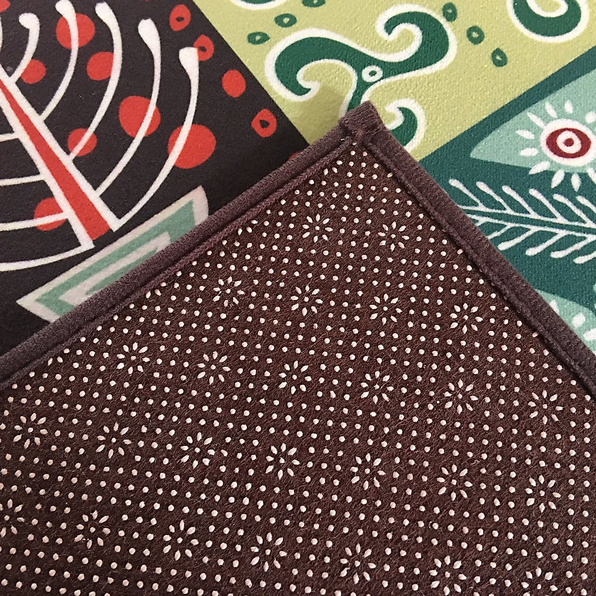 Carvapet 2 Piece Non-Slip Kitchen Mat Runner Rug Set Doormat Vintage Design Baroque Style (20"x59"+20"x31")