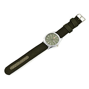 Gosasa Unisex Military Watches Sport Textile Nylon Strap Luminous Fashion Watch Analog Display Quartz Waterproof Casual Wristwatch (Green 2)
