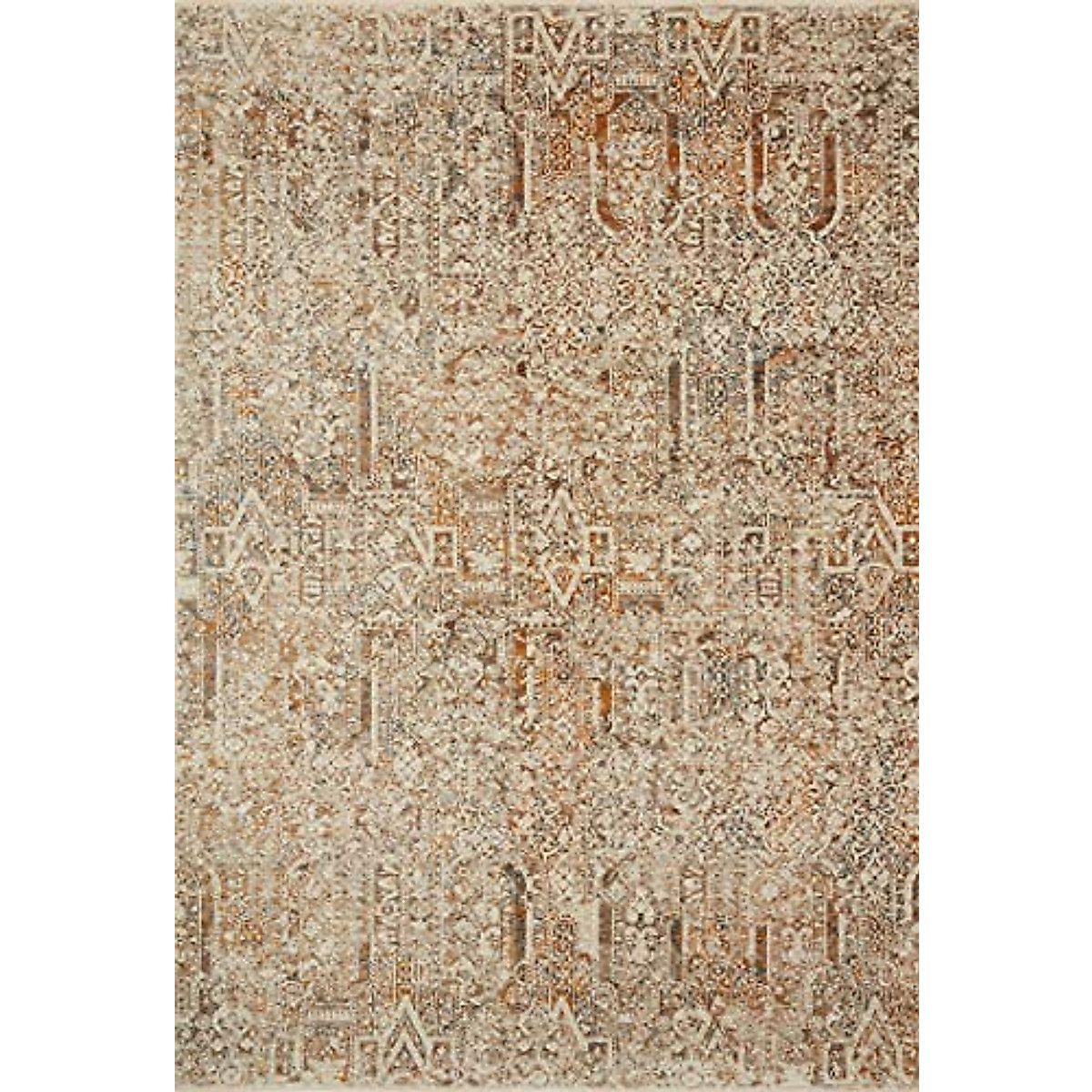Loloi Lourdes Ivory/Orange 2'-7" x 7'-9" Runner Rug