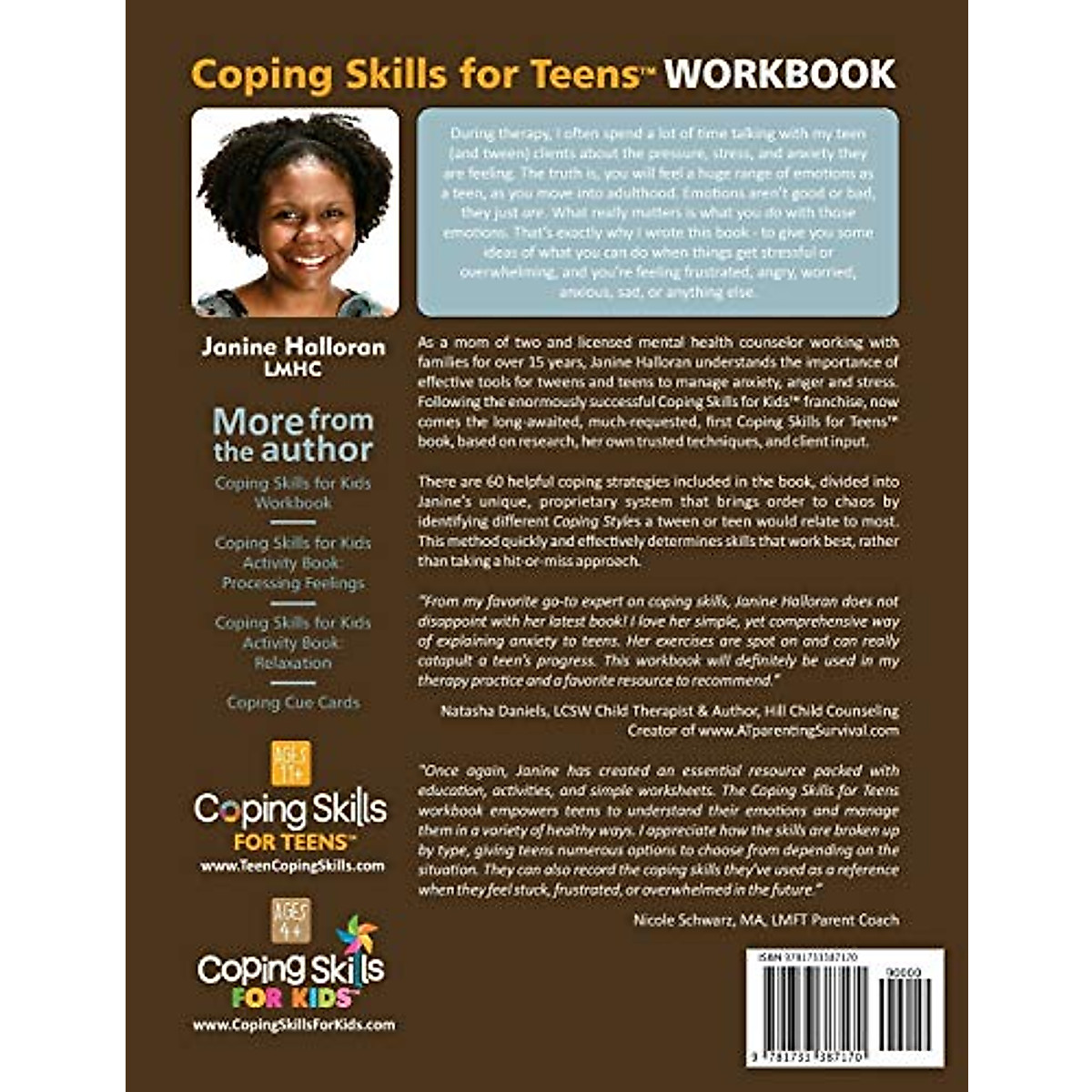 Coping Skills for Teens Workbook: 60 Helpful Ways to Deal with Stress, Anxiety and Anger