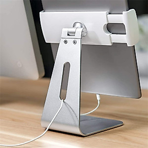 Viozon iPad Pro Stand, Tablet Stands 360° Rotatable Aluminum Alloy Desktop Mount Stand Compatible with 7-13inch iPad Pro iPadAir iPad Mini Surface and Surface Pro (Silver General)