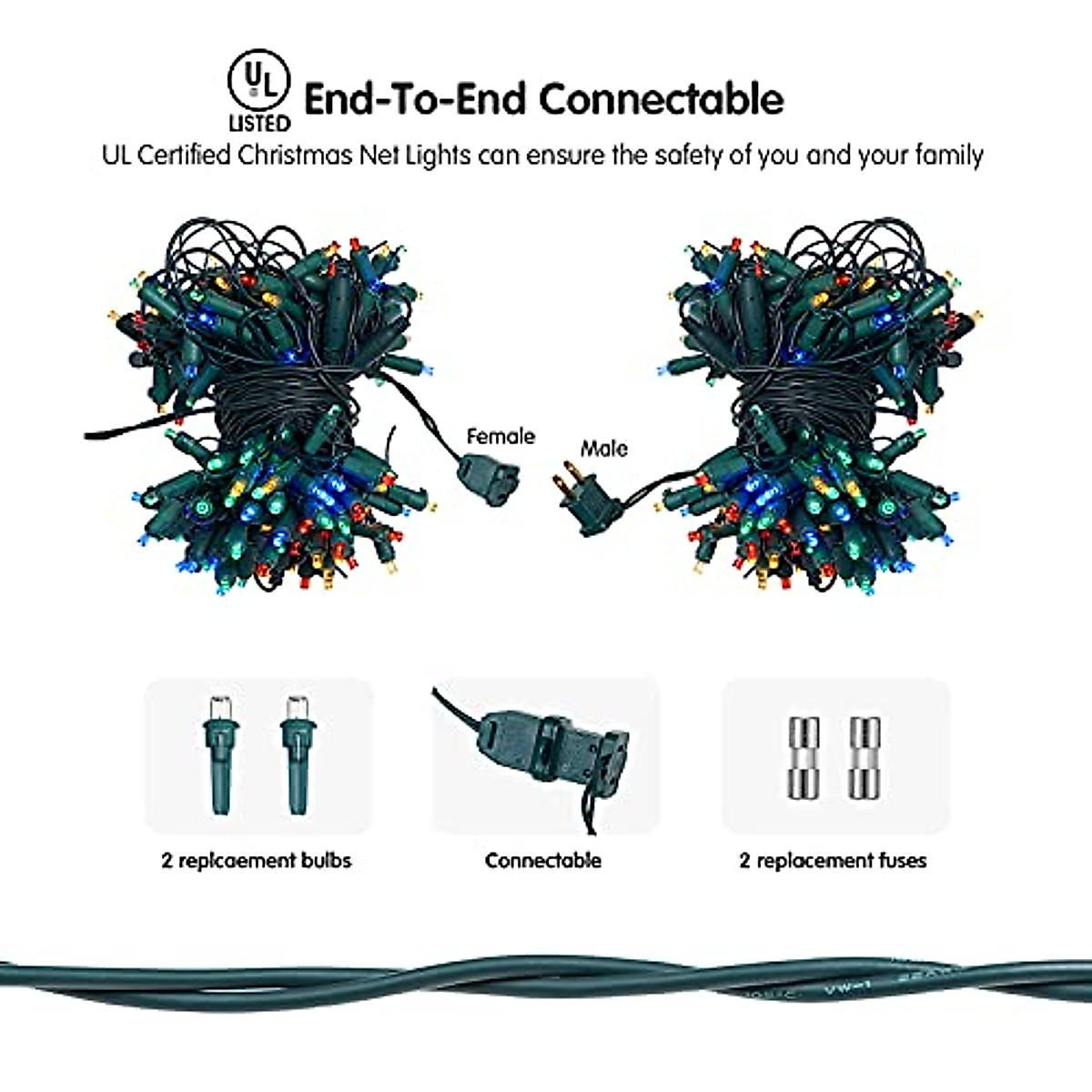 Led Christmas Net Lights Outdoor Christmas Decorations Lights 160LED 4ftx7ft, Connectable Outdoor Indoor Fairy Mesh Net Lights for Christmas Party, Yard, Patio, Tree, Bushes Decorations (Multicolor)