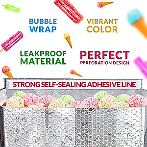 ABC Foil Insulated Box Liners 8 x 8 x 8 Inch, Pack of 5 Silver Insulated Shipping Boxes for Frozen Food, Odorless Insulated Shipping Containers, Leakproof Cold Shipping Boxes for Frozen Fish, Meat