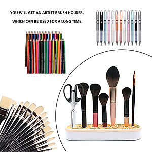 Paint Organizer Rack with Brush Holder 5-Tire – Durable, Easy Assembly Storage Stand for Art Supplies, Paint Bottles, and Craft Rooms - 12.1in