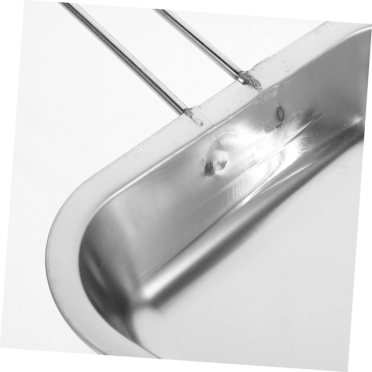 Amosfun Desktop Dustpan Small Steel Dustpan Indoor Portable Crobars Keyboard Cleaning Pan Industrial Dust Pan Hand Scrubber Artificial Scrubbing Brush Trash Sweeping Stainless Steel Silver