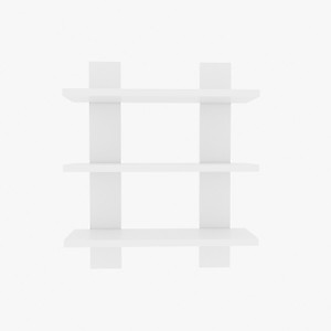 Harris Floating Wall Shelf, Modern Wall Shelves, Wall Shelving, Floating Bookshelf, Wall Mounted Shelves, Space Saving Furniture (White)