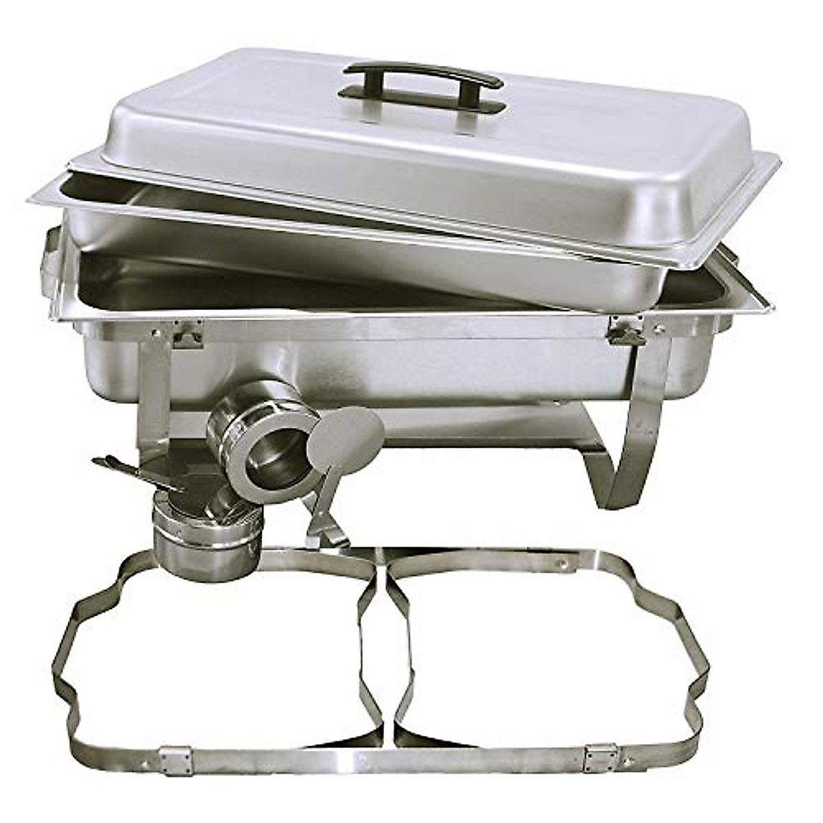 TigerChef Chafing Dish Buffet Set - Chaffing Dishes Stainless Steel - 3 Sets of Chafers and Buffet Warmer Sets: 6 Chafing Gels, 3 Slotted Spoons and Foldable Frame - Food Warmers for Parties Buffets