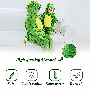 TONWHAR Infant And Toddler Halloween Cosplay Costume Kids' Animal Outfit Snowsuit(24-30 Months/Height:36"-39",Green Dinosaur)