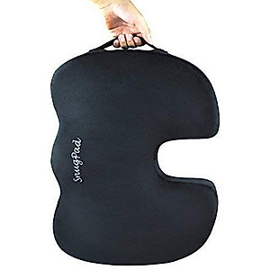 SnugPad Upgraded Memory Foam Seat Cushion, for Sciatica, Back, Hip, and Tailbone Pain Relief, Firm Comfortable, Support for Office Chair, Wheelchair,Car. Nonslip Orthopedic Memory Foam Coccyx Cushion