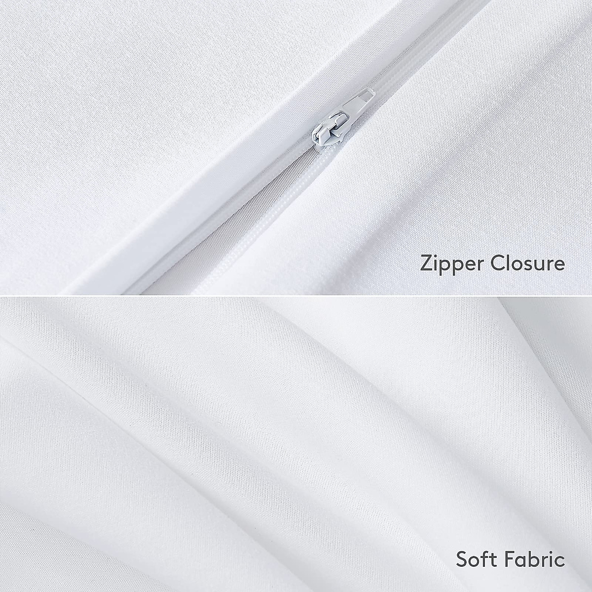 Lifewit Queen Duvet Cover Set White - Ultra Soft Breathable 3 Pieces Bedding Set with Zipper Closure & Corner Ties - 1 Duvet Cover 68x90 inches & 2 Pillow Shams 20x26 inches-