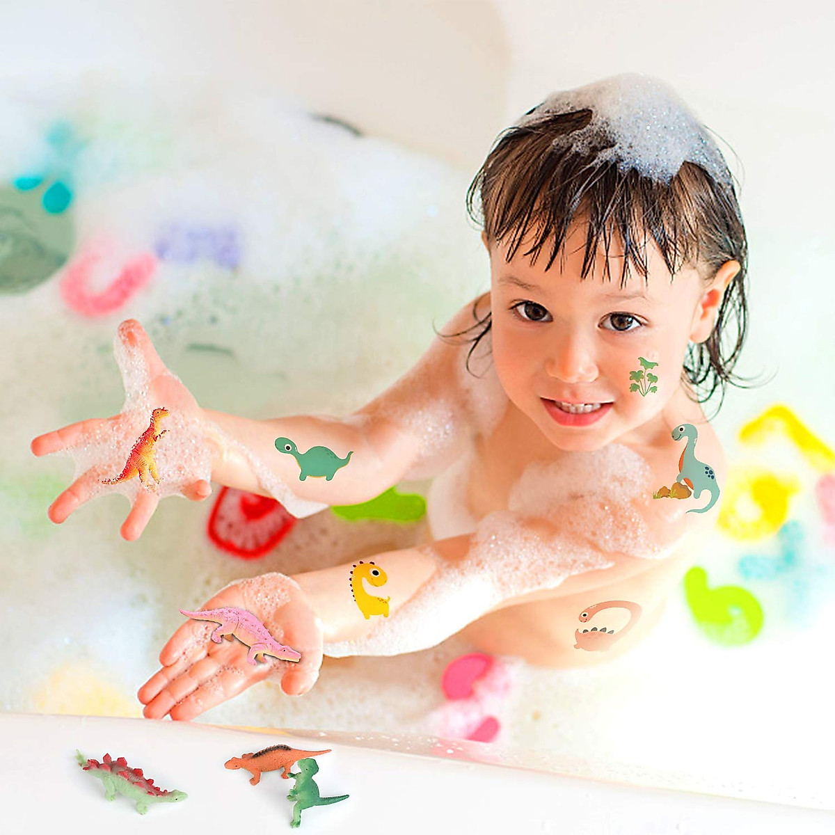 Bath Bombs for Kids with Surprise Toys Inside - 9 Pack Organic Dinosaur Bath Bombs Easter Eggs Gifts, Bubble Bath Fizzers, Dinosaur Toys for Kids 3 4 5 6 7 8 9 Years, Boys Easter Basket Stuffers