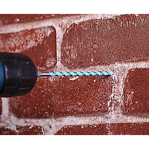 EZARC 5PC Carbide Drill Bit Set, Multi-Purpose Hex Shank Drill Bit for Metal, Masonry, Wood, Block, Brick and Plastic