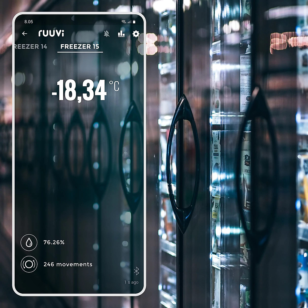 RuuviTag Pro 2in1 Wireless Bluetooth Temperature (°C/°F), and Motion Sensor. Alerts & History. Free Android/iOS apps. Integrates with Victron, Homey, and Home Assistant. Made in Europe.