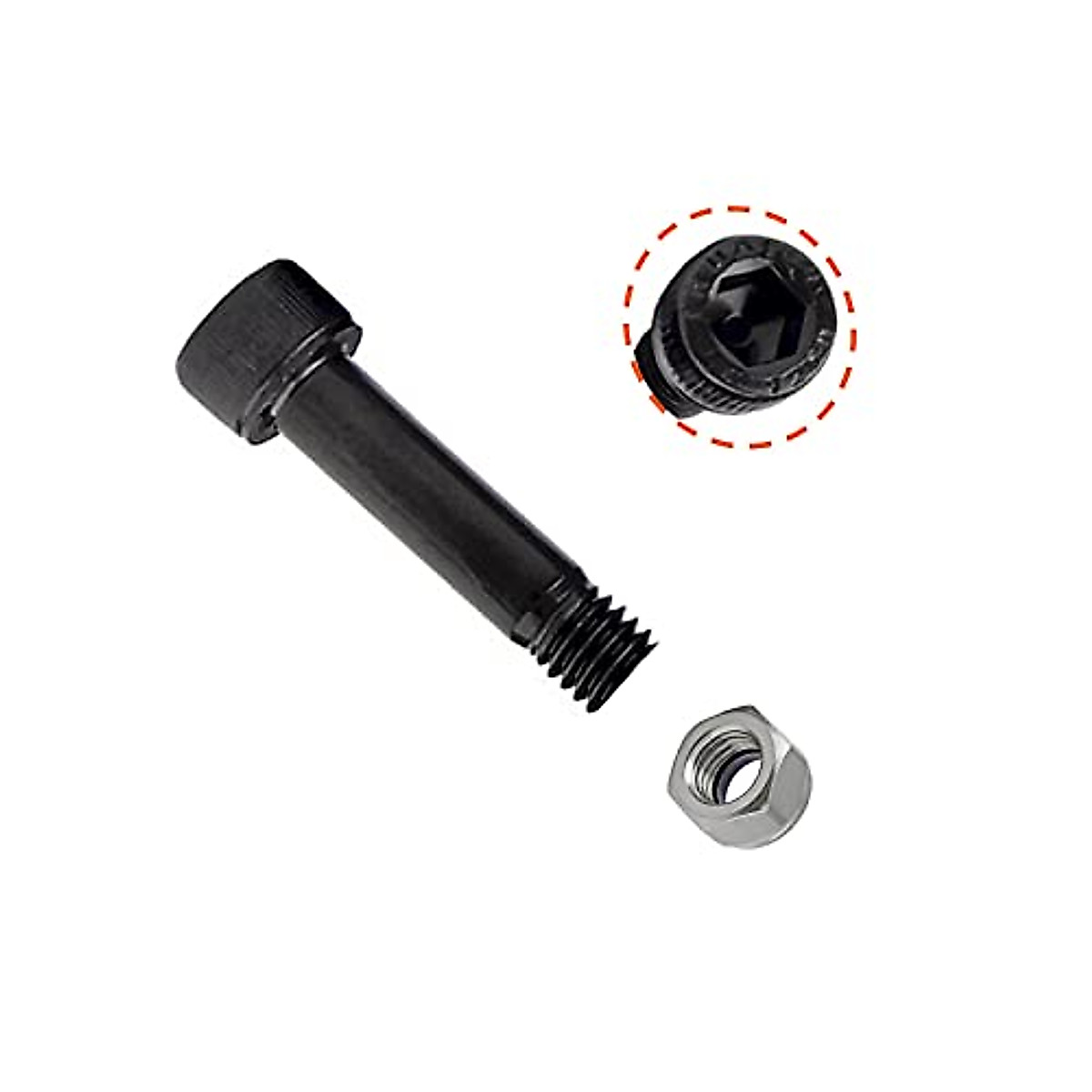 WAITCOOK Replacement Auger Motor Shaft Nut & Bolt for Most of AC Pellet Grill,As Traeger/Pit Boss/Z Grills Wood Pellet Grills,etc