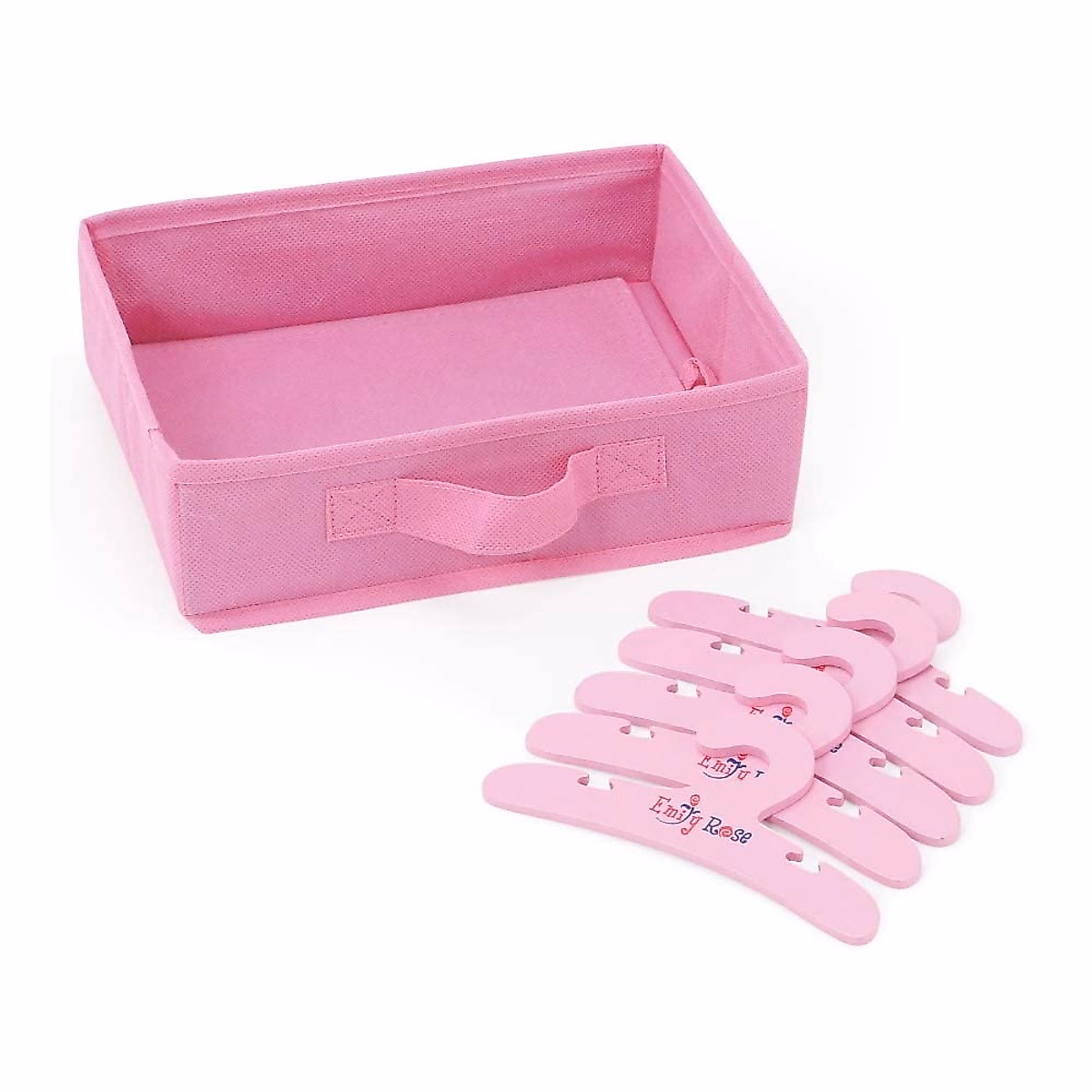 Emily Rose | USA Business | Space Saving 18 inch Doll Murphy Bed Furniture Closet Value Set, with 5 Hangers & Clothes and Accessories Storage Bin | Mom's Choice Award Winner! | Fits 14-19 inch Dolls