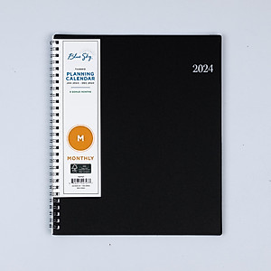 Blue Sky 2024 Monthly Planner, January - December, 8" x 10", Flexible Cover, Wirebound, Enterprise (144727)