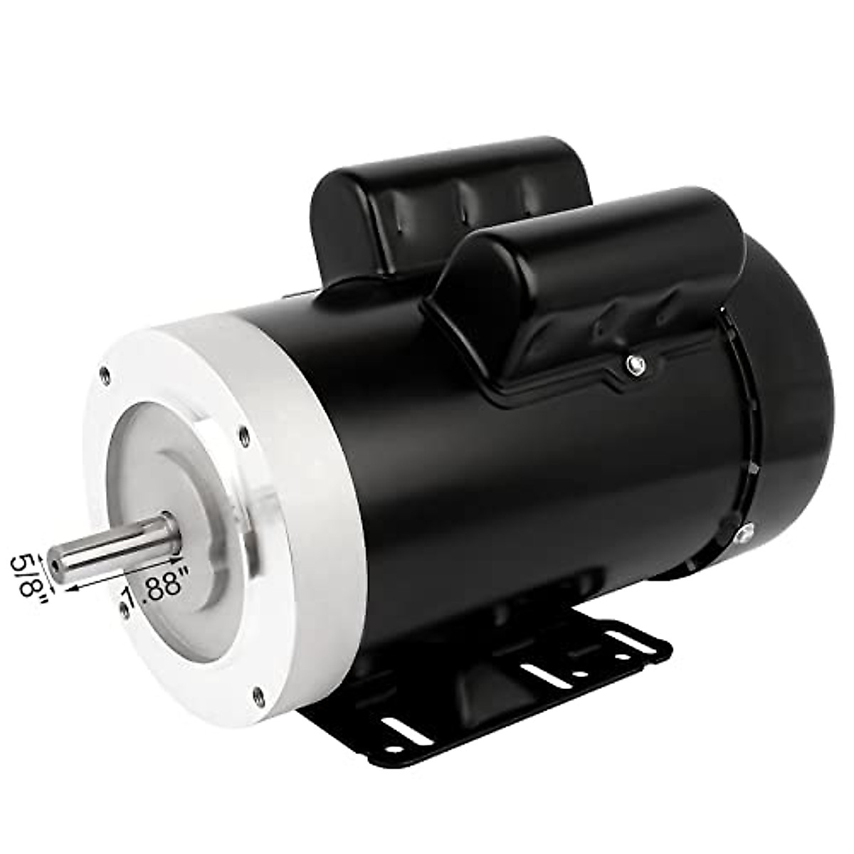 1.5HP Electric Motor General Purpose Single Phase Motor 1750RPM 56C 115/230V 5/8"Shaft Diameter CW/CCW TEFC IP55 60HZ