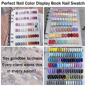 GUXACU Press On Nail Organizer 10 PCS Clear Empty Press On Nail Storage Press On Nail Packaging for Fake Nail Storage Nail Display Nail Salon Press On Nail Supplies Organizer with Nail Tape