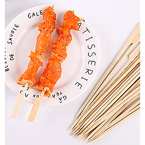 Lawei 500 pack Bamboo Kabob Skewers - 7 inch Bamboo Barbecue Skewers BBQ Picks Paddle Skewers for Outdoor Grilling Meat Chicken, Shrimp, Vegetable BBQ
