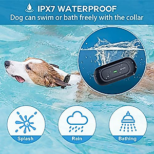 NVK Dog Training Collar, Single Collar Without Remote, Rechargeable Dog Training Collar with 3 Modes, Beep, Vibration and Shock, Waterproof Collar