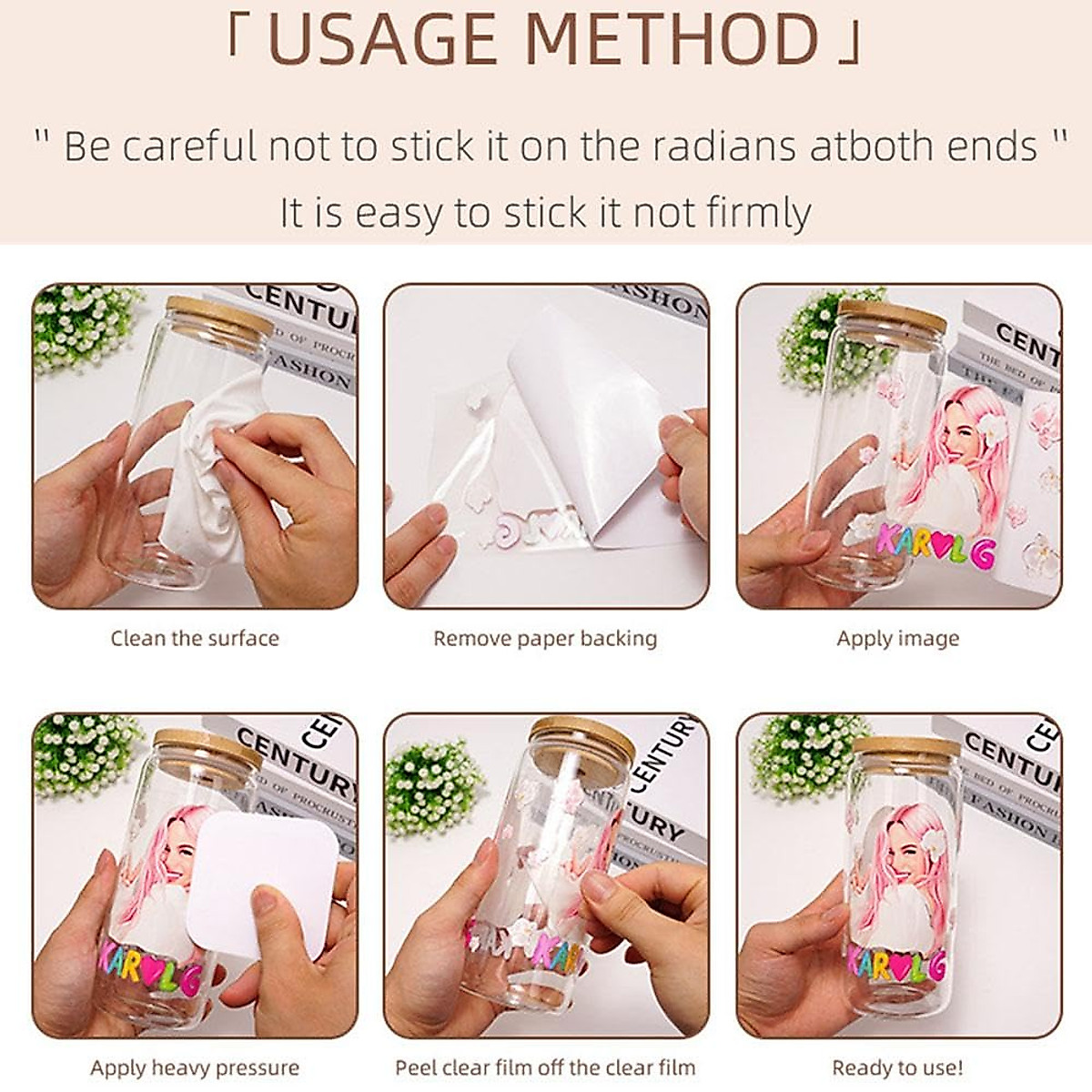 UV DTF Cup Wrap Transfer Stickers,UV DTF Cup Wrap Transfer Cup Stickers Decals DIY Fall Waterproof Autumn Theme Flower Rub on Transfers for Glass Cups