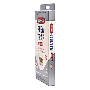Enoz Trap-N-Kill Replacement Flea Trap Sticky Capture Pads for Use with Flea Traps, Nontoxic, Made in USA, 3 Count