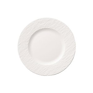 Villeroy & Boch Manufacture Rock Blanc Salad Plate, 8.5 in, Premium Porcelain, White