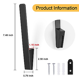 PEDORUBY Hat Rack for baseball caps, Strong Hat Hooks Wall Mount hat rack Ball Cap Holder. Multi-Purpose Hat Organizer for Hats, Clothes, Towels, 2 Pack Black