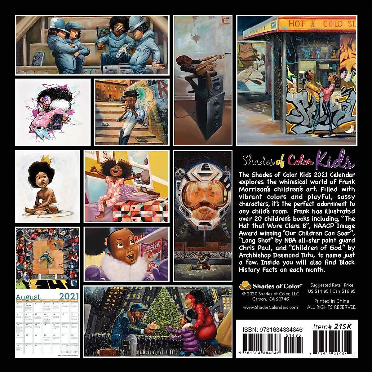 2021 Shades of Color Kids African American Calendar, 12 by 12 Inches (21SK)