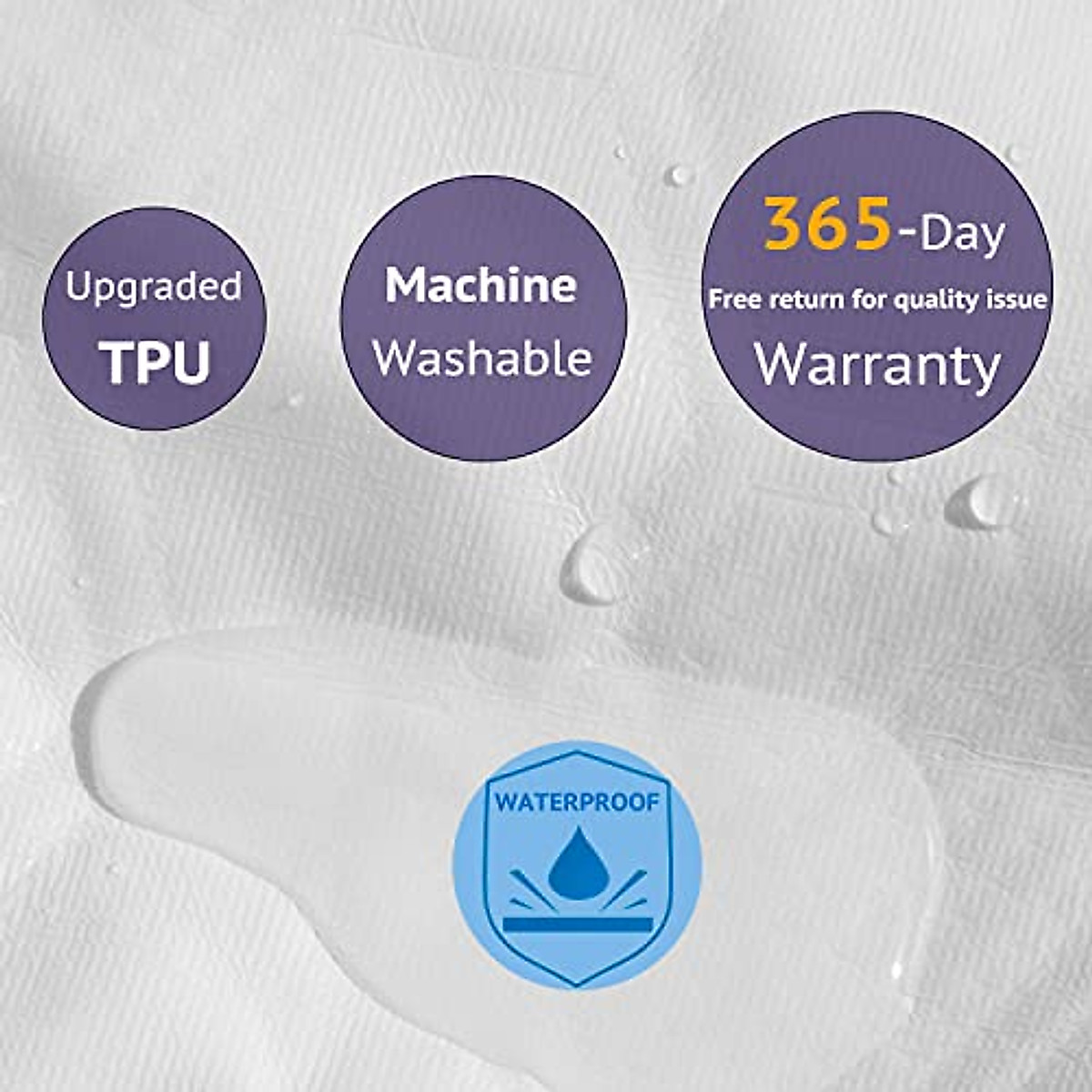 Organic Bamboo Crib Mattress Pad Waterproof Protector, Baby Toddler Crib Mattress Cover, Organic Toddler Bed Crib Mattress Protector Pad Waterproof, Padded Baby Mattress Protector Cover Fitted 28x52