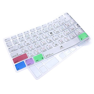 WYGCH Ultra Thin Shortcuts Extended Silicone Keyboard Protective Cover Skin for Mac Aluminum Wired Keyboard MB110LL/B (A1243) Numeric Keypad (for Logic Pro X)