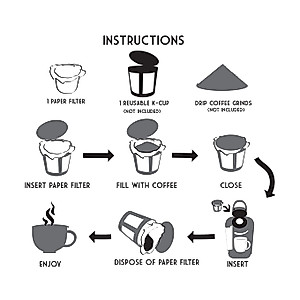 canFly Disposable K-CUP Paper filter for Keurig single cup coffer filters compatible with Ekobrew, EZ-Cup and other Reusable K-CUP Filters (300 Count)