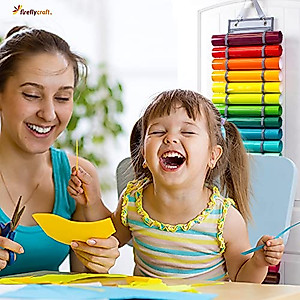 Firefly Craft Vinyl Organizer, Vinyl Roll Holder - Craft Vinyl Storage Organizer Rack - Wall Mount, Hanging Closet, Studio, or Over the Door Cricut Organizer - Cricut Accessories - 24 Compartments