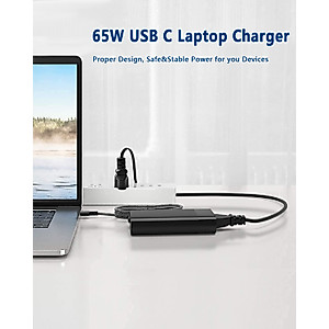 65W USB-C Chromebook Charger for HP Chromebook 14 X360 /Spectre x360/ HP Envy x360 ZBook Firefly G9 HP Elite Dragonfly G2 Type C Power Supply Cord