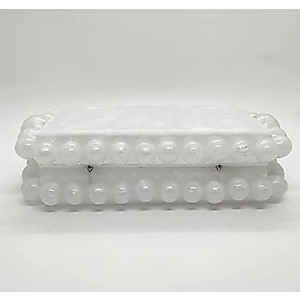 KWRNIAE White Acrylic Evening Clutch Bag for Women Glitter Marble Purse Handbag for Wedding Cocktail Party Prom, White01