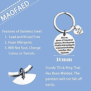 MAOFAED Best Friend Gift BFF Gift You Are My Person Keychain Friendship Gift Girlfriend Gift Spouse Jewelry Gift For Her