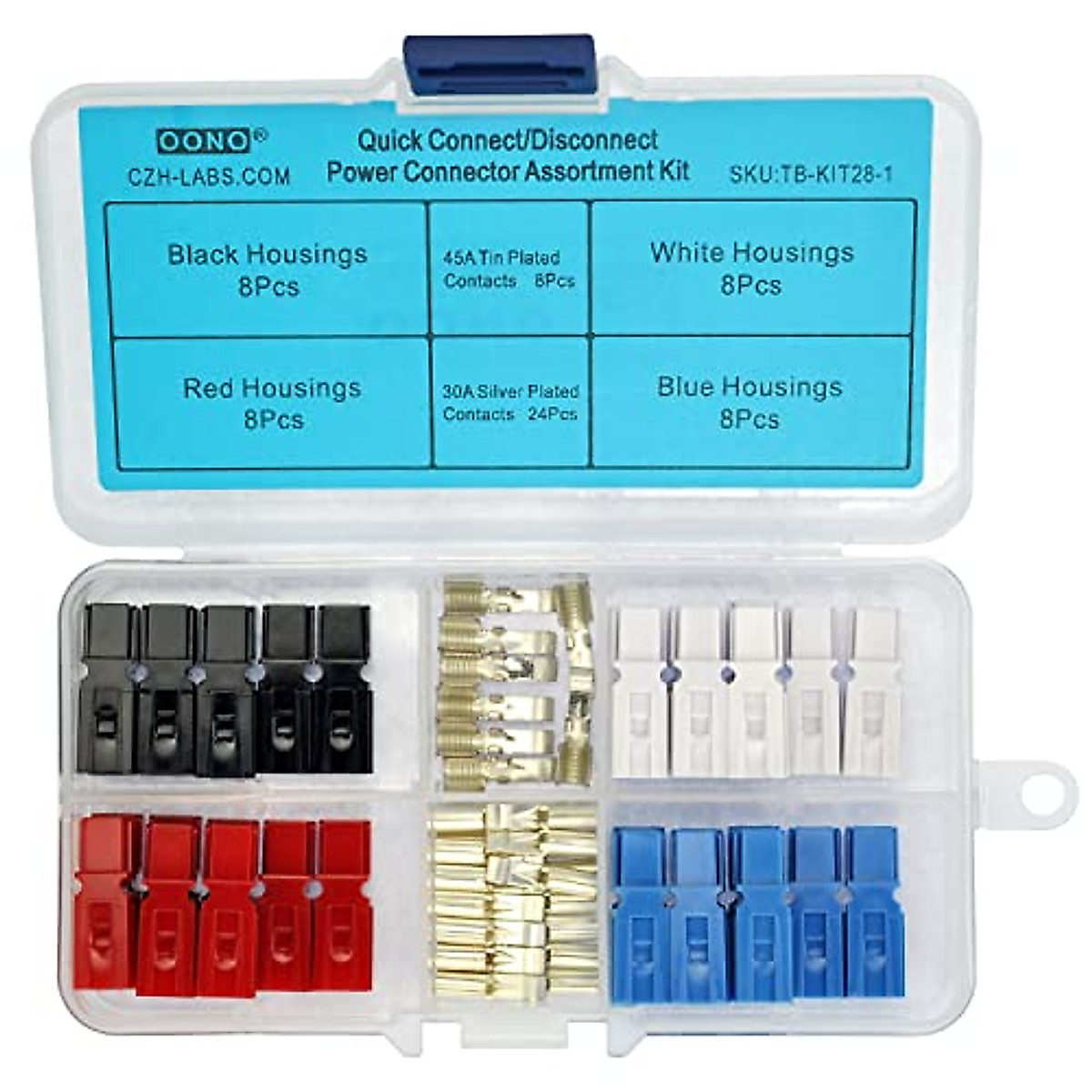 32PCS 4 Colors 30/45A Quick Connect Disconnect Power Connector Assortment Kit