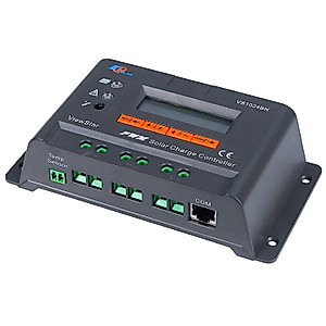 EPEVER 10a Charge Controller 12V/24V Auto Work， ViewStart Series PWM Solar Panel Solar Charge Controller, Common Negative Grounding VS1024BN