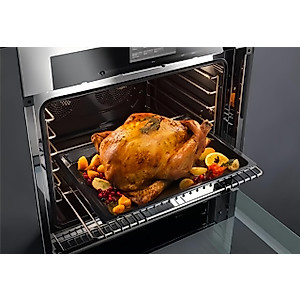 Roasting Pan Heavy Duty Stainless steel Turkey Pans for Oven,Toaster Oven Tray Pans with cooling rack,Hotel Pan, Barbeque Grill Pan,Deep Edge,Mirror treatment, Dishwasher Safe (23.4"x15.6"x2.8")