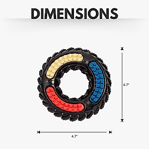 Country Living 'Tire of Fun' Recyclable TPR Textured Dog Chew Toy - Durable, Non-Toxic, and Interactive Playtime Companion for Dogs, Ideal for Dental Support and Mental Stimulation