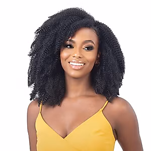 Shake N GO FreeTress Crochet Braids 3X Pre-Fluffed Poppin Twist 16 Inch (1-pack, 1B)