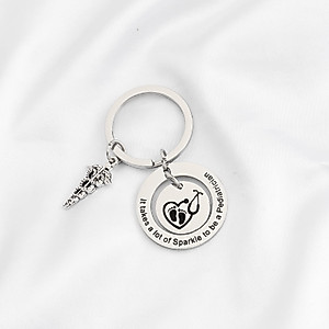 WSNANG Pediatric Keychain Pediatrician Doctor Thank You Jewelry Gifts for Pediatric Nurse Student Pediatric Graduation Gift (Pediatric KY)
